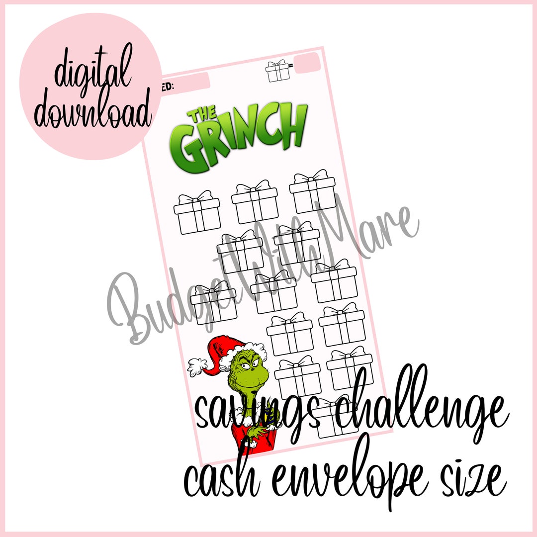 Grinch Savings Challenge | Savings Challenge Printable | Digital ...