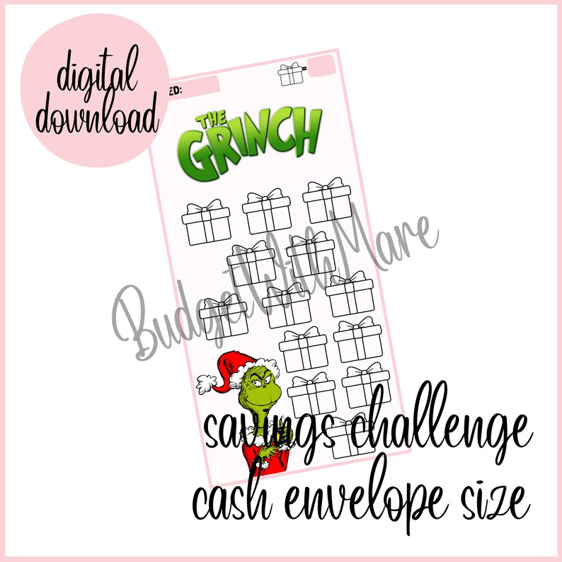 Grinch Savings Challenge Savings Challenge Printable Digital Download ...
