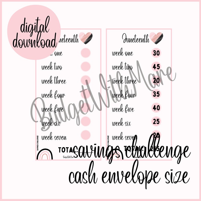 Juneteenth Savings Challenge | Savings Challenge Printable | Digital Download - Etsy