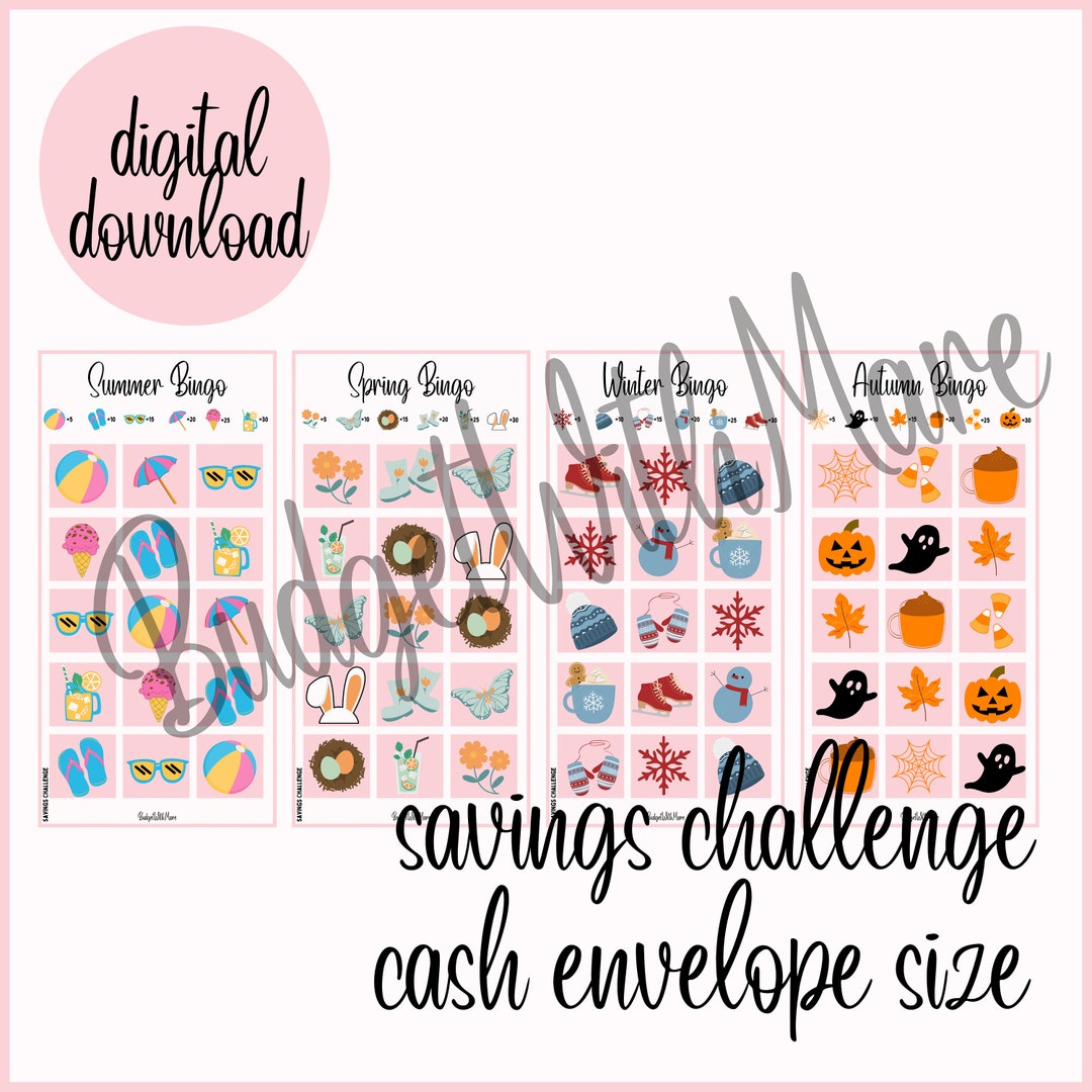 Seasons Bingo Bundle Savings Challenge | Savings Challenge Printable ...
