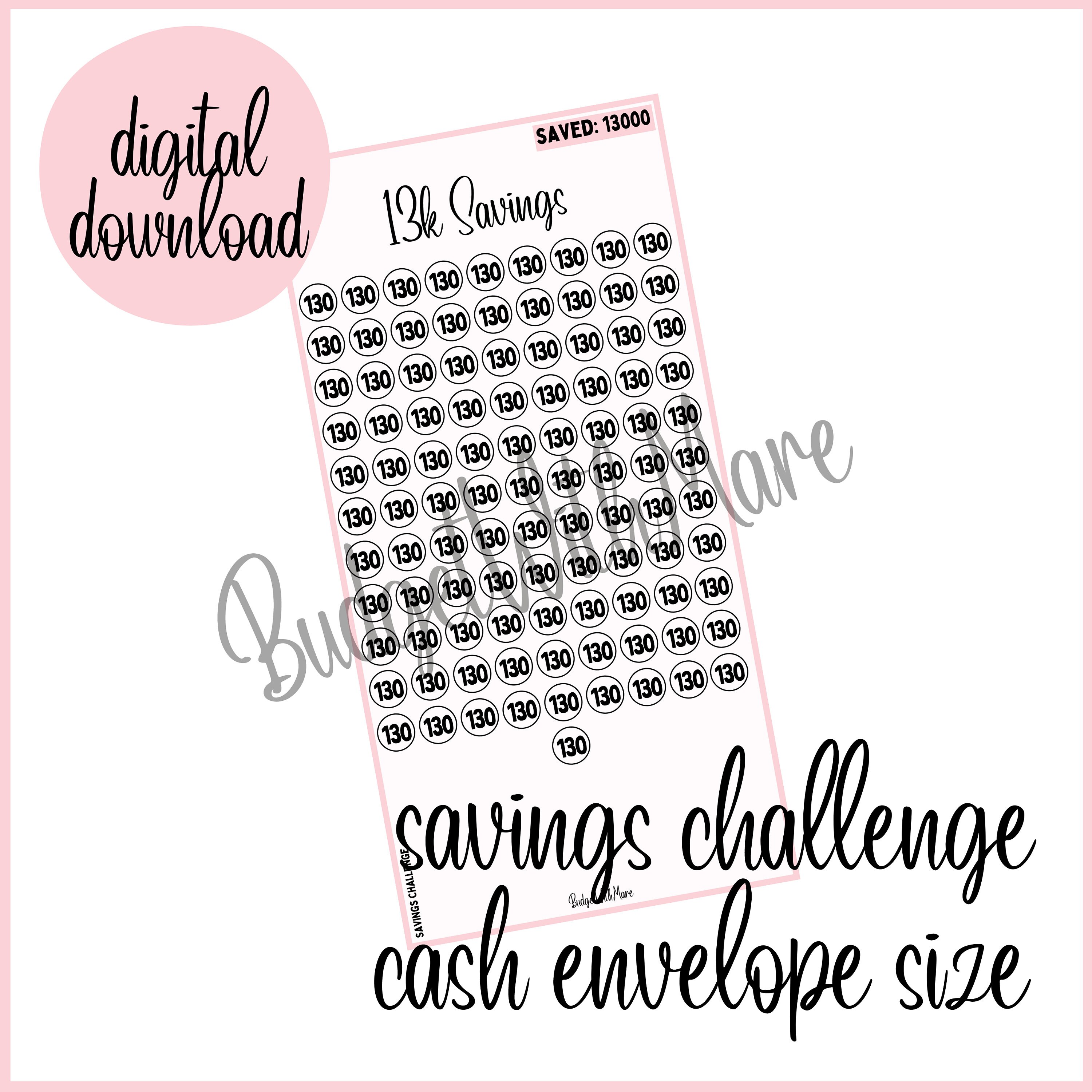 13k Savings Challenge Savings Challenge Printable Digital Download - Etsy