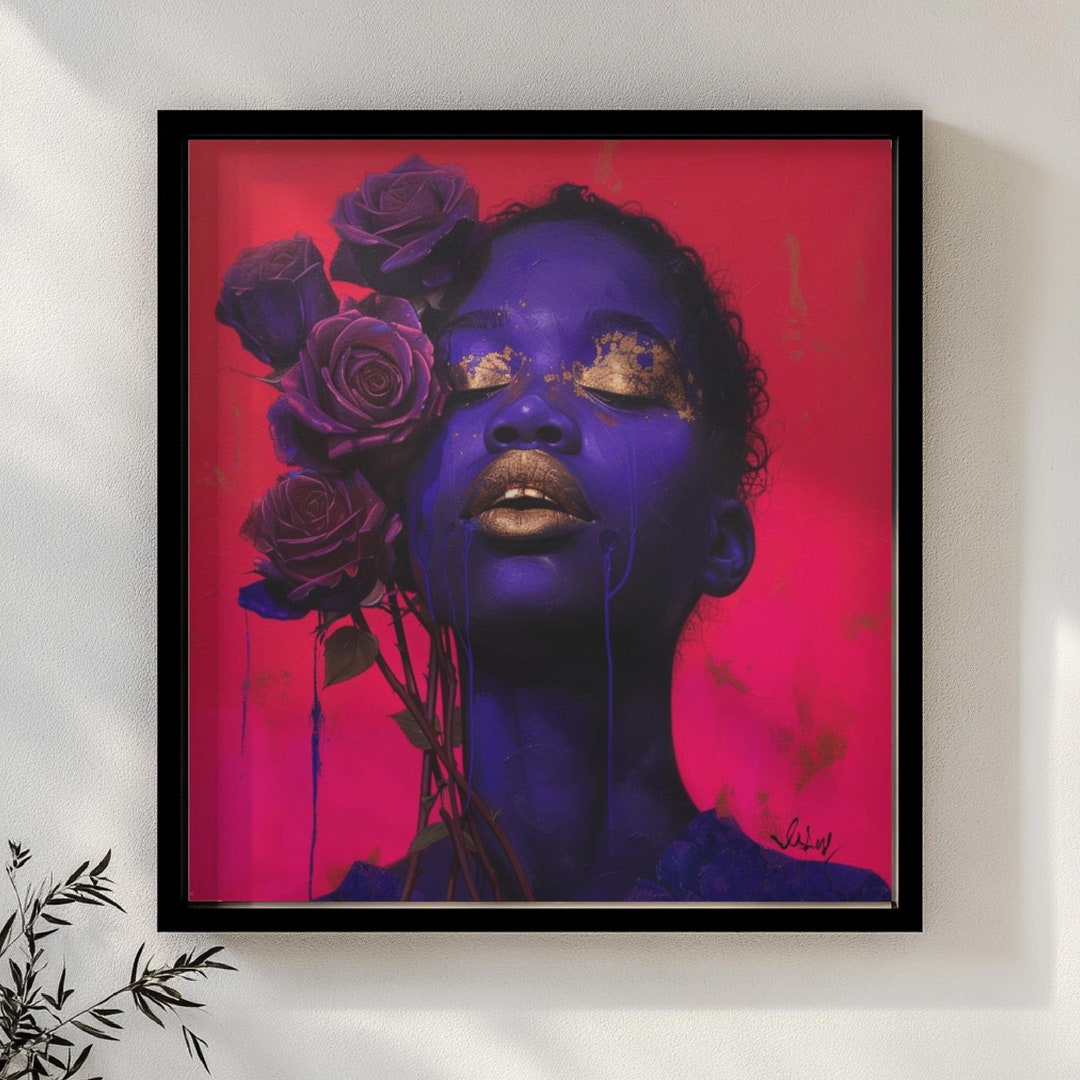 Women Abstract Art, Black Art, Modern Abstract Art, Bright Vibrant Art ...