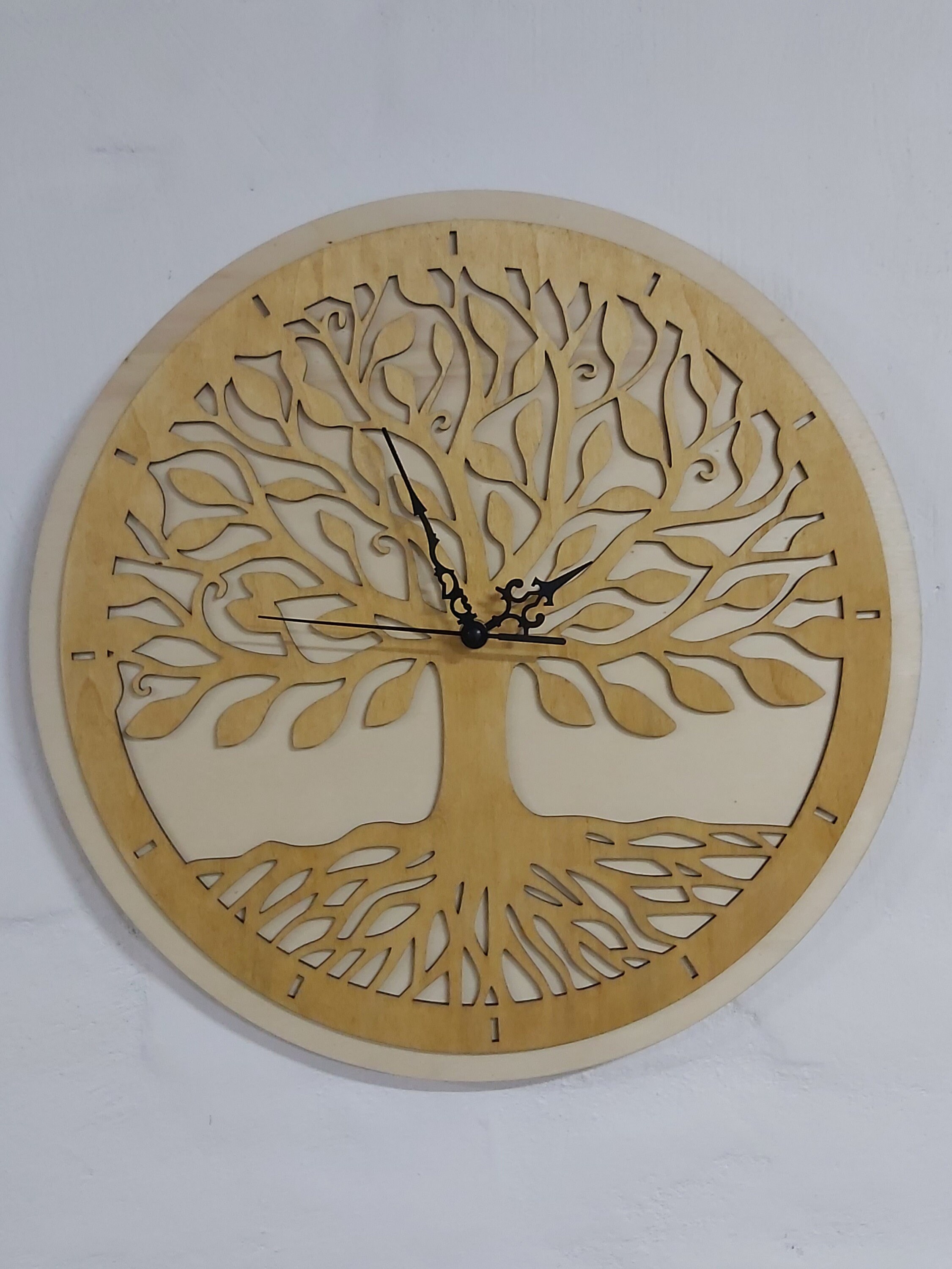 Tree of Life Wooden Clock - Etsy