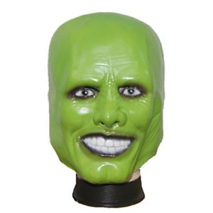 Jim Carrey the Mask Green Costume Halloween Outfit Cosplay Latex Adults ...