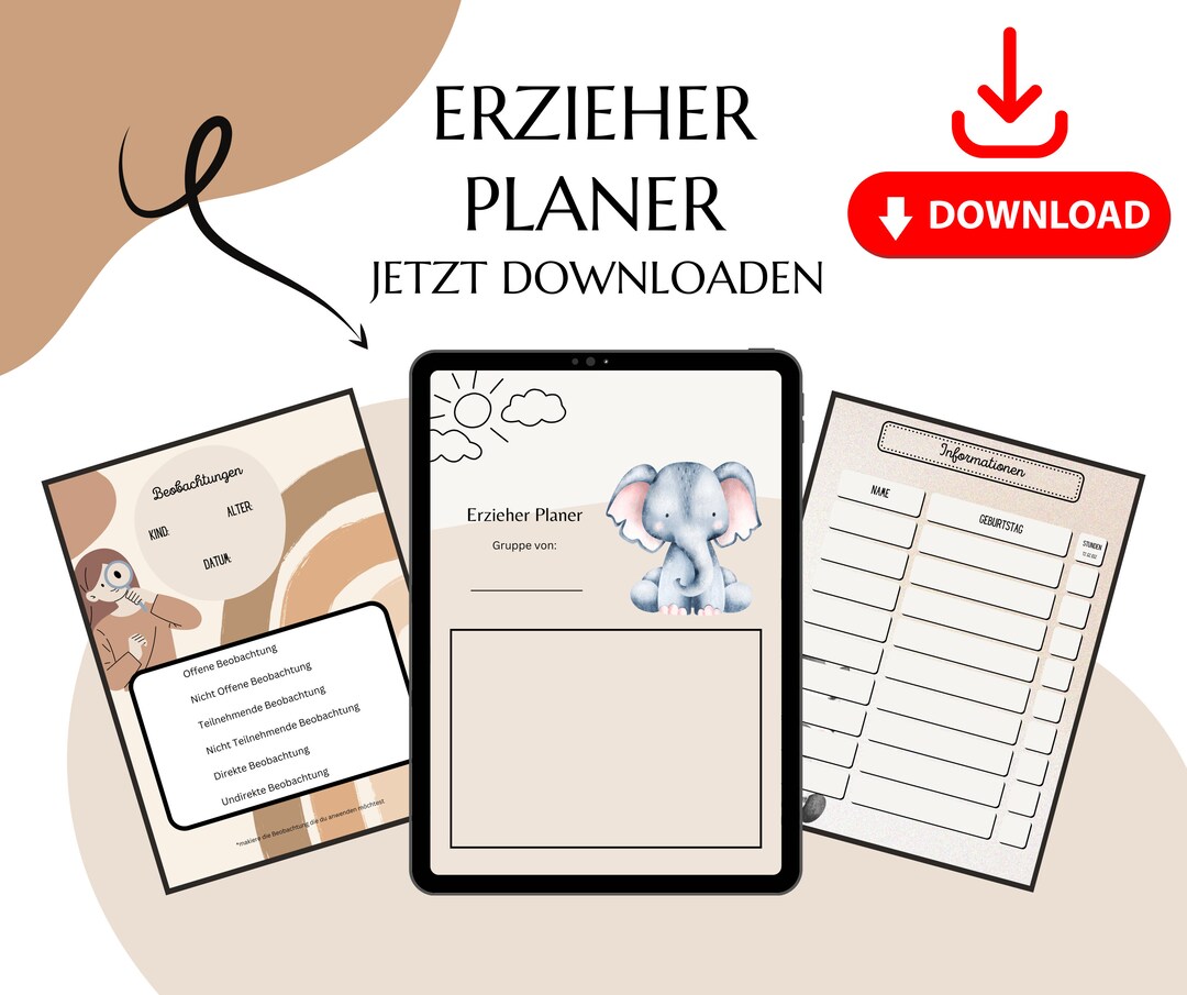 Educator Planner Template I Daycare Nursery Kindergarten I Digital ...