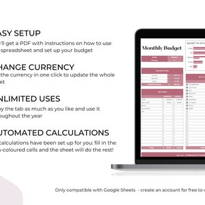 Monthly Budget Planner | Google Sheets Budget Template | One Tab ...