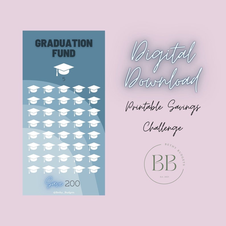 PRINTABLE | Savings Challenge | A6 | Graduation Fund - Etsy