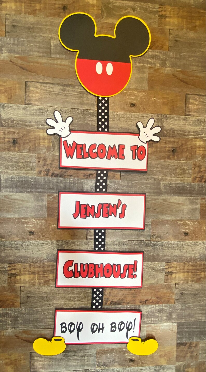 Mickey Mouse Vertical Welcome Banners - Etsy