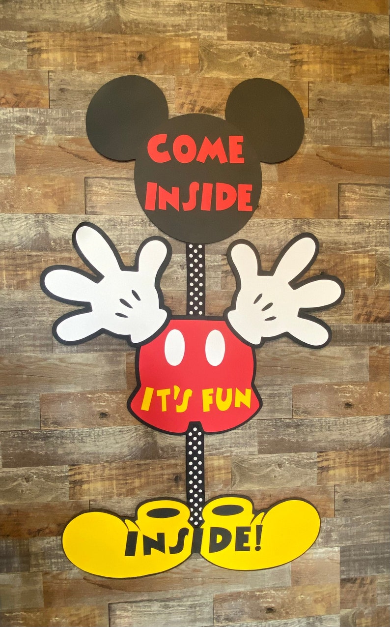 Mickey Mouse Vertical Welcome Banners - Etsy