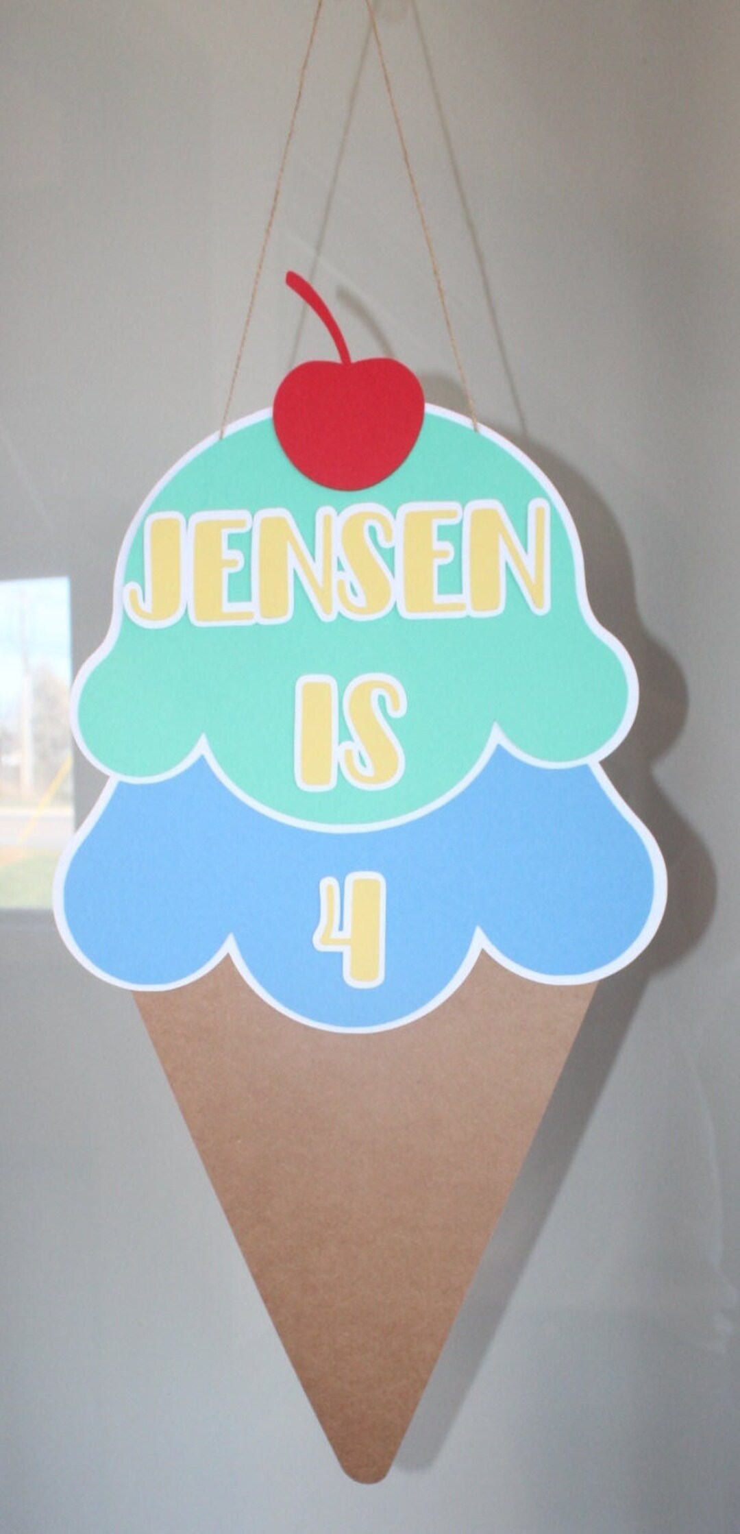 Ice Cream Birthday Sign - Etsy