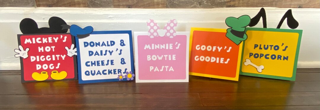 Mickey Mouse Food Labels - Etsy