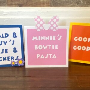 Mickey Mouse Food Labels - Etsy