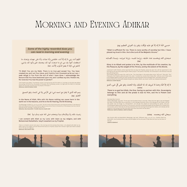 Morning Adhkar Cards - Etsy