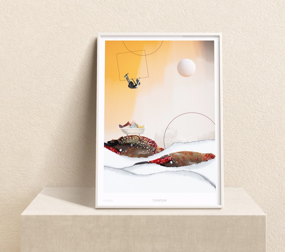 Comatose ∘ Surrealism Art Print ∘ Collage Poster ∘ Good Night ∘ Sweet ...