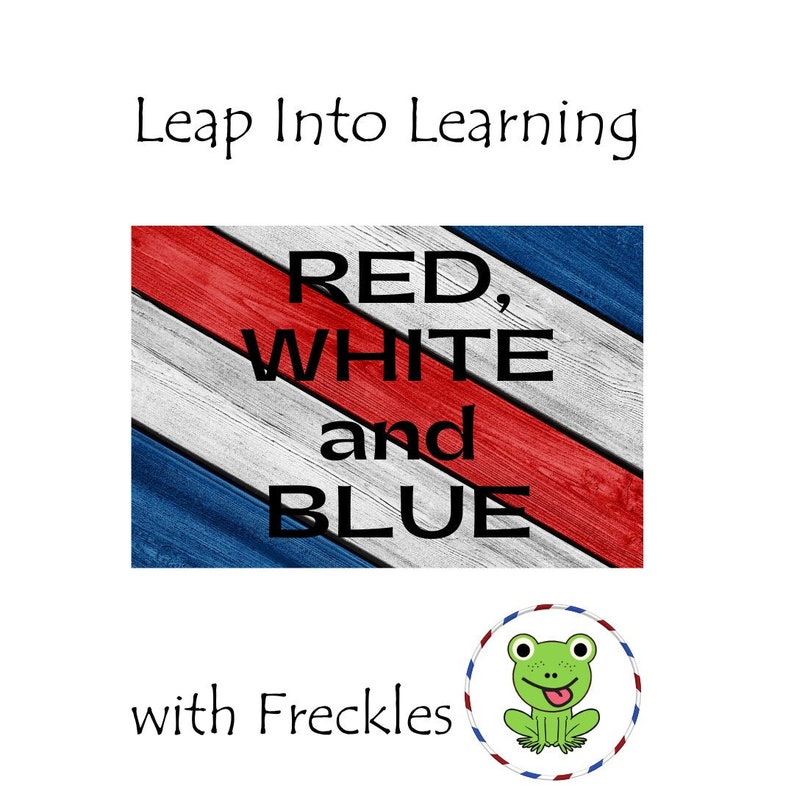 Red, White, and Blue Themed Learning Packet - Etsy