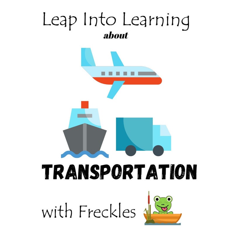 Transportation Themed Learning Packet - Etsy