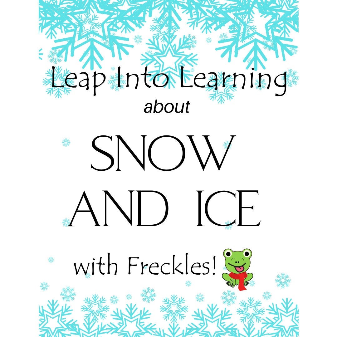 Snow and Ice Themed Learning Packet - Etsy