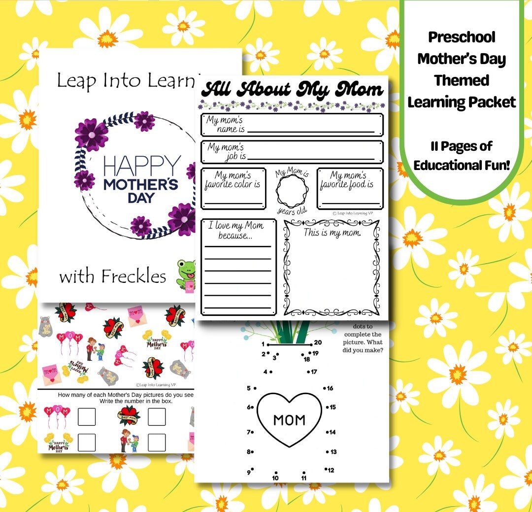 Preschool Mother's Day Worksheet Activity Pre-k Printable Activities ...