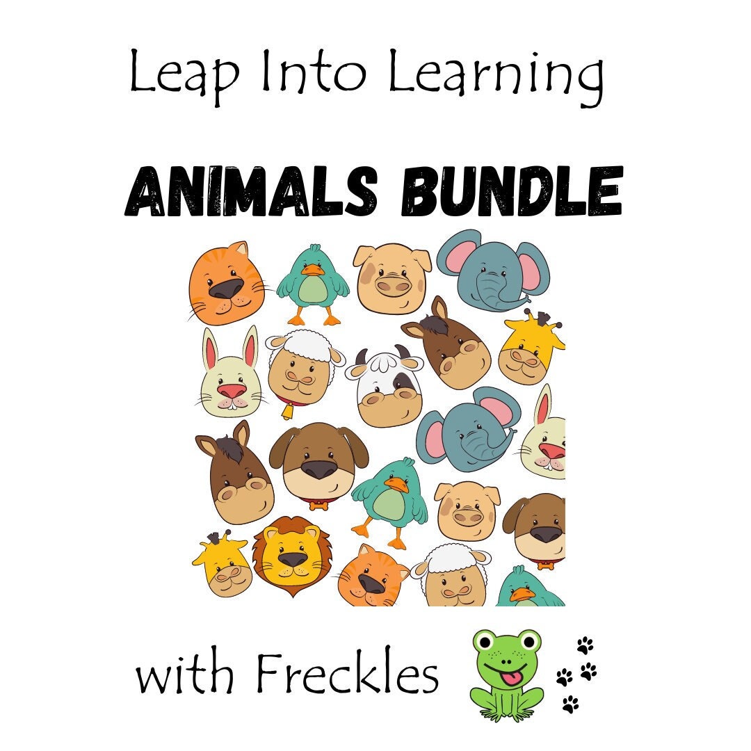 Animals Themed Learning Bundle - Etsy