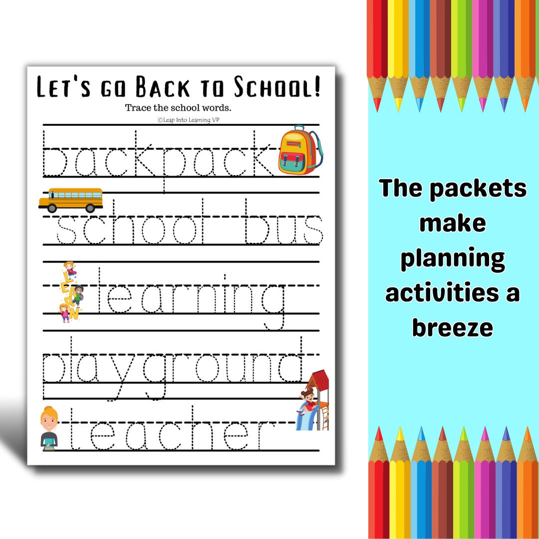 Preschool Back to School Worksheets Activity Pages for Preschoolers ...