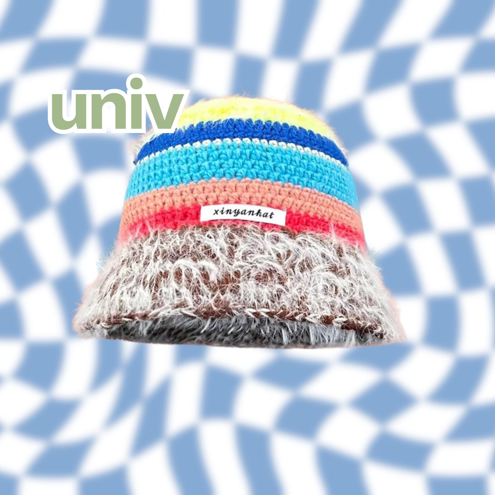 Y2k Japanese Bucket Hat Vintage Color Stripe Pattern Beanie - Etsy