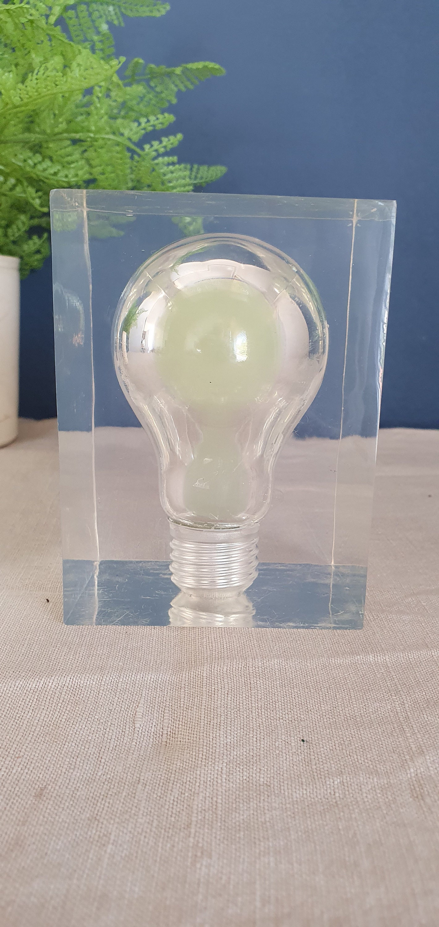 Vintage Lucite / Acrylic Pop Art Lightbulb Sculpture / Desk - Etsy