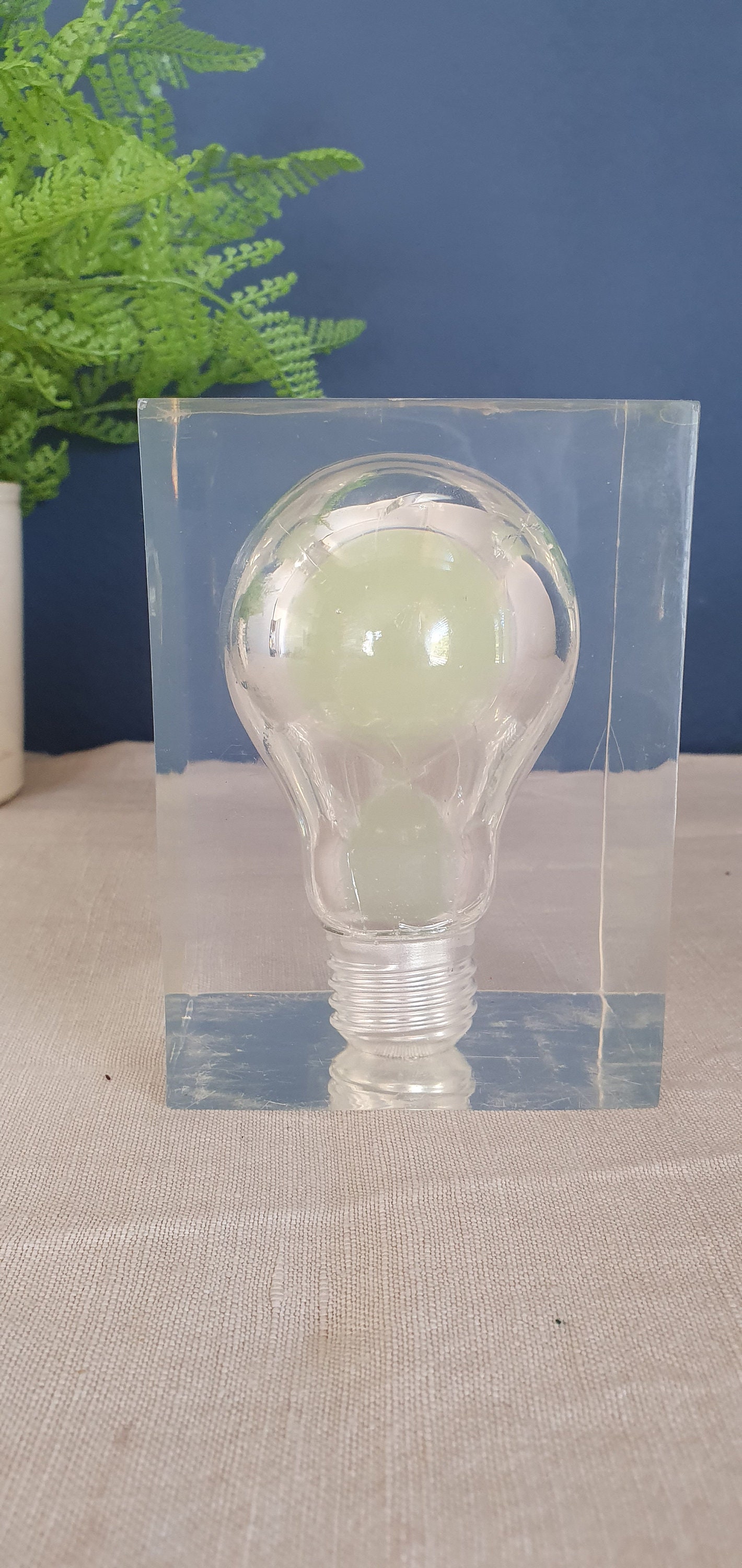 Vintage Lucite / Acrylic Pop Art Lightbulb Sculpture / Desk - Etsy