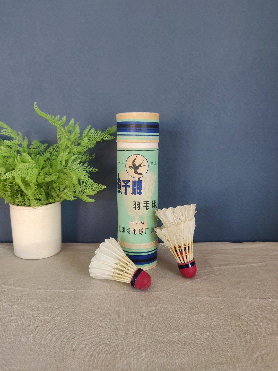 Vintage 1960's Swallow Brand Badminton Feather Shuttlecocks Half Dozen ...