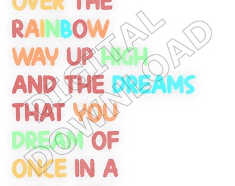 Over the Rainbow Digital Download - Etsy