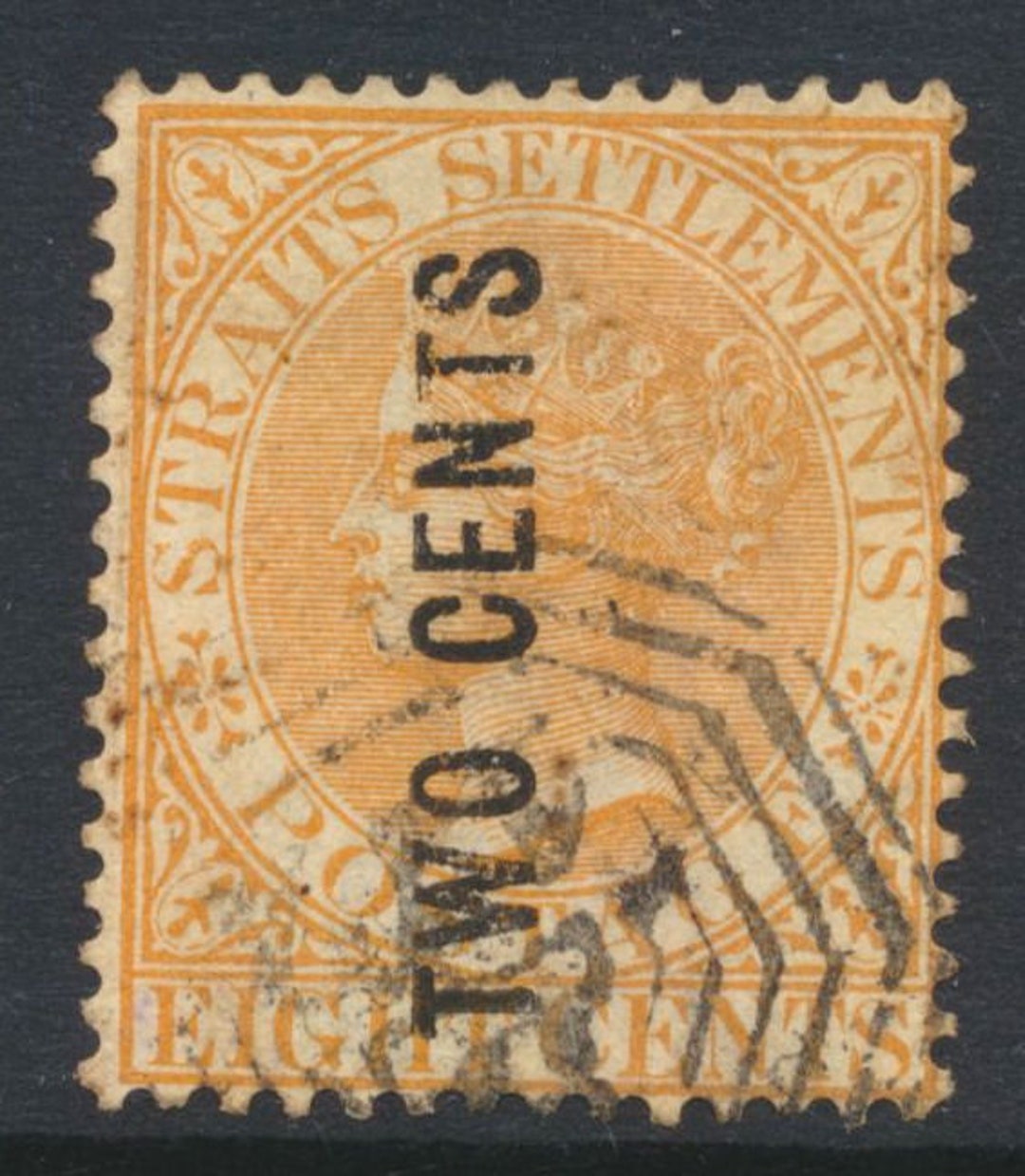 Malaysia Straits Settlements Stamp 1883 2c on 8c All Letters Narrow ...