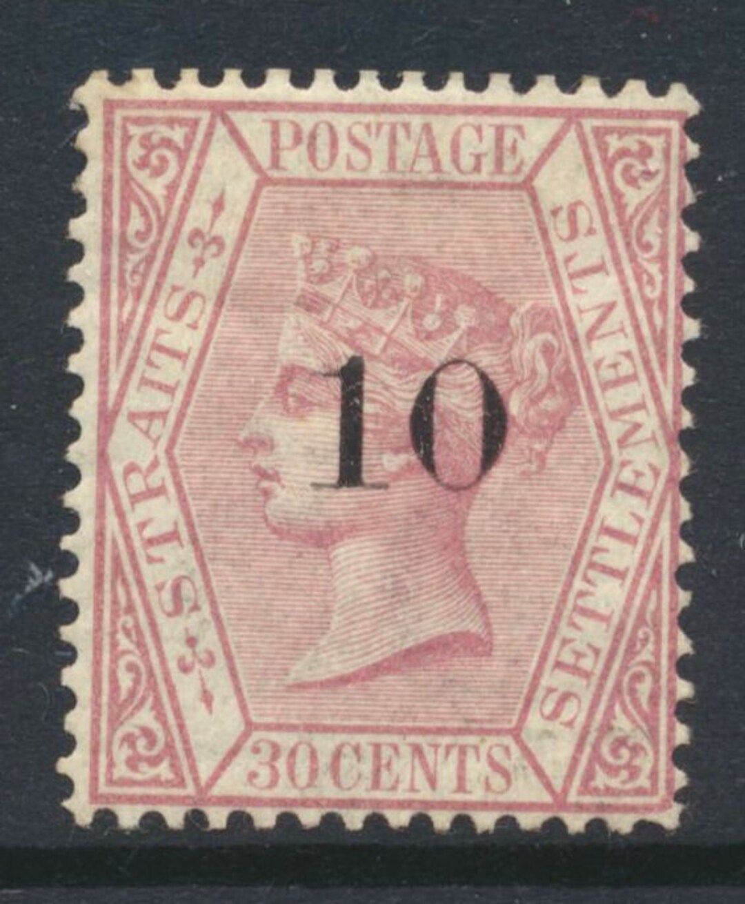 Malaysia Straits Settlements Stamp 1880 10c on 30c Mint SG22 Cat 650 - Etsy