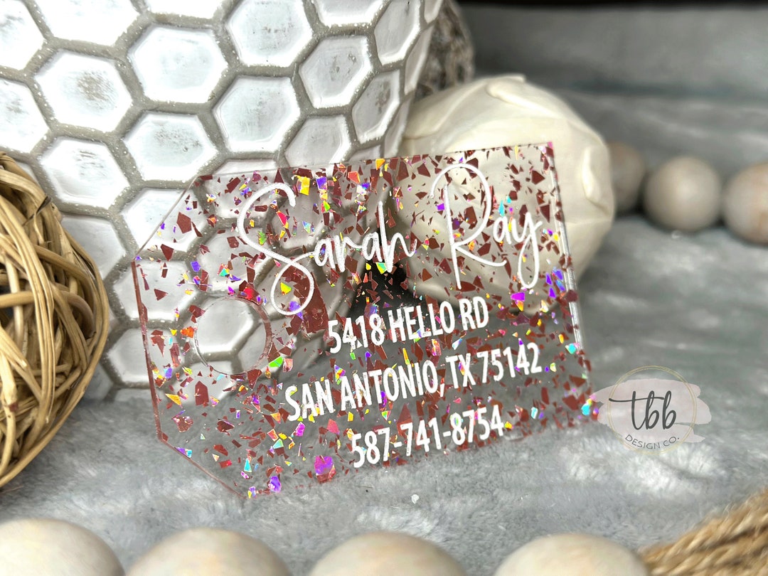 Luggage Tag Rose Gold Flake - Personalized Luggage Tag - Name Tag ...