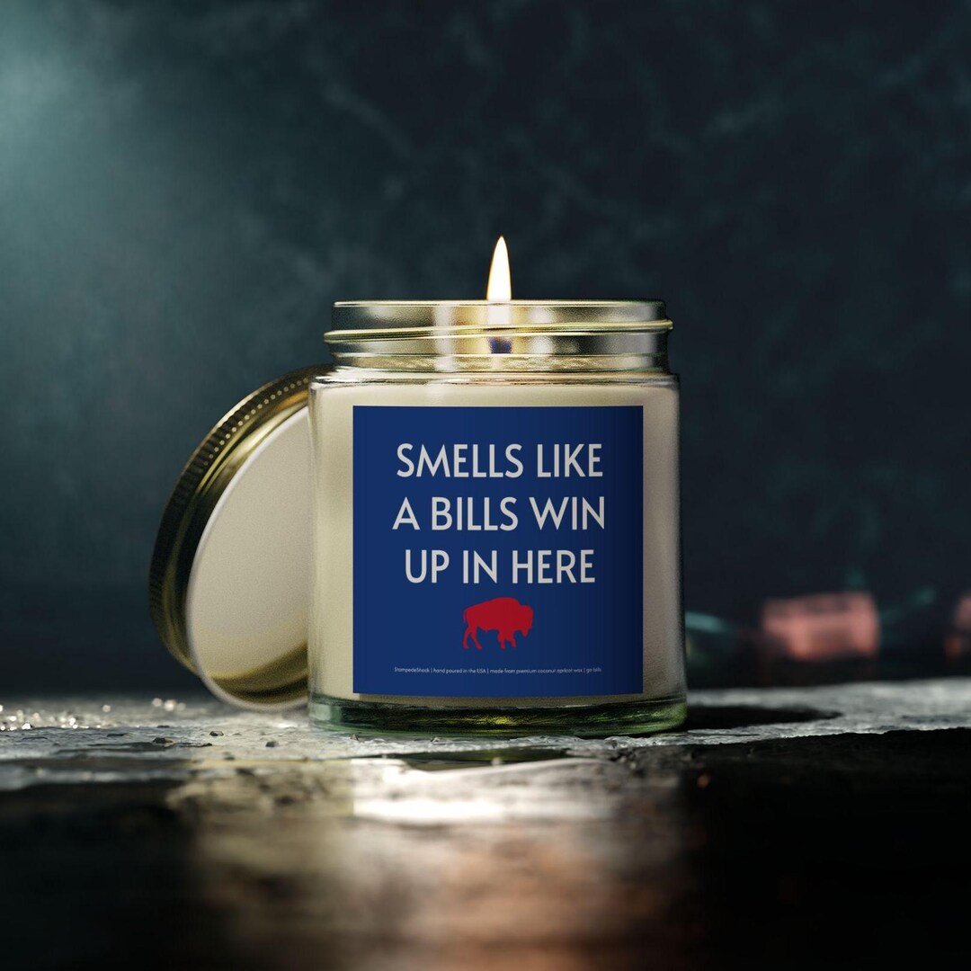 Smells Like a Bills Win Scented Candle: Buffalo Bills Fan Gift - Etsy