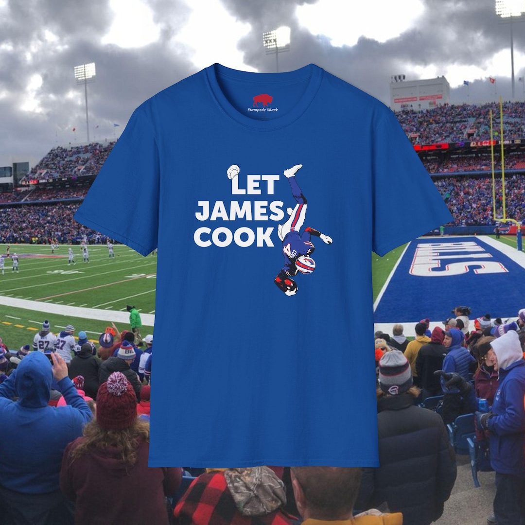 Buffalo Bills Let James Cook Tee: Tailgate Party Fan Apparel - Etsy
