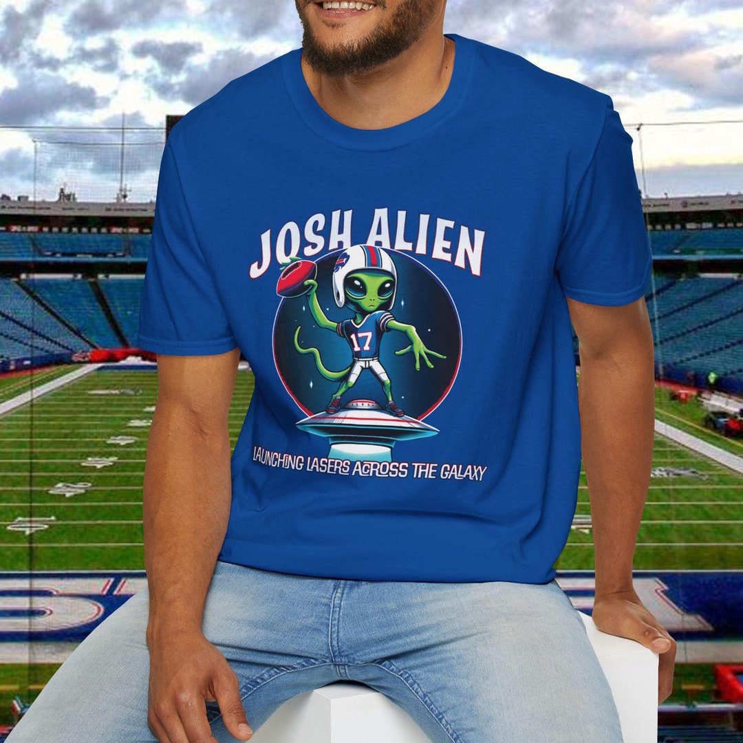 Josh Allen Alien Buffalo Bills T-shirt: Funny Laser Galaxy Design - Etsy