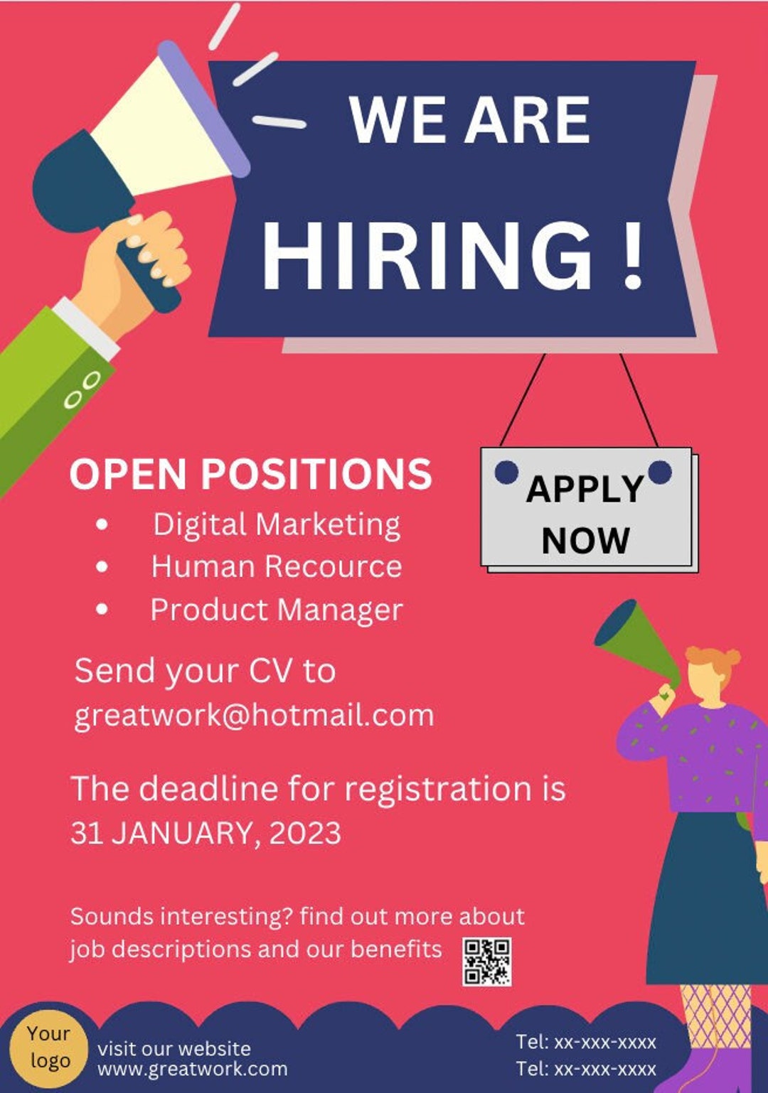 Job Advertising Template Job Advertising Templates Job Searching ...