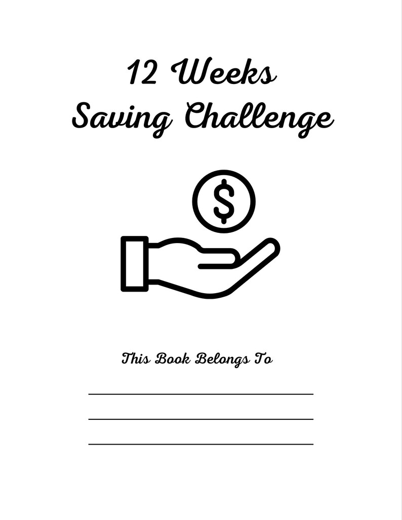 12 Weeks Saving Challenge - Etsy