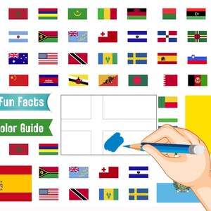Europe Flags Coloring Book: Geography Learning Activity (digital ...