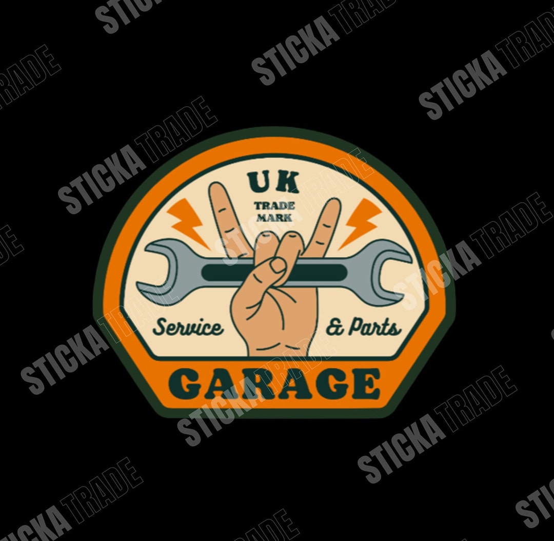 Mechanic's Garage Glossy Vinyl Sticker, Mechanic - Etsy