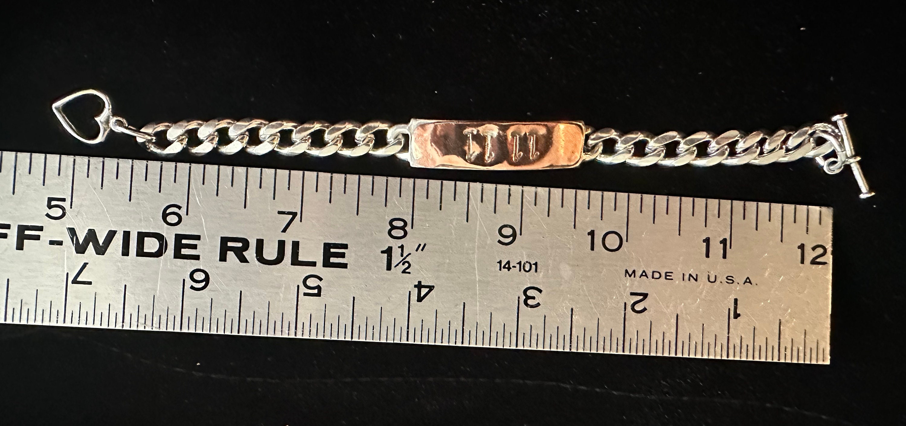 1111 Sterling ID Bracelet Copper Mixed Metals - Etsy