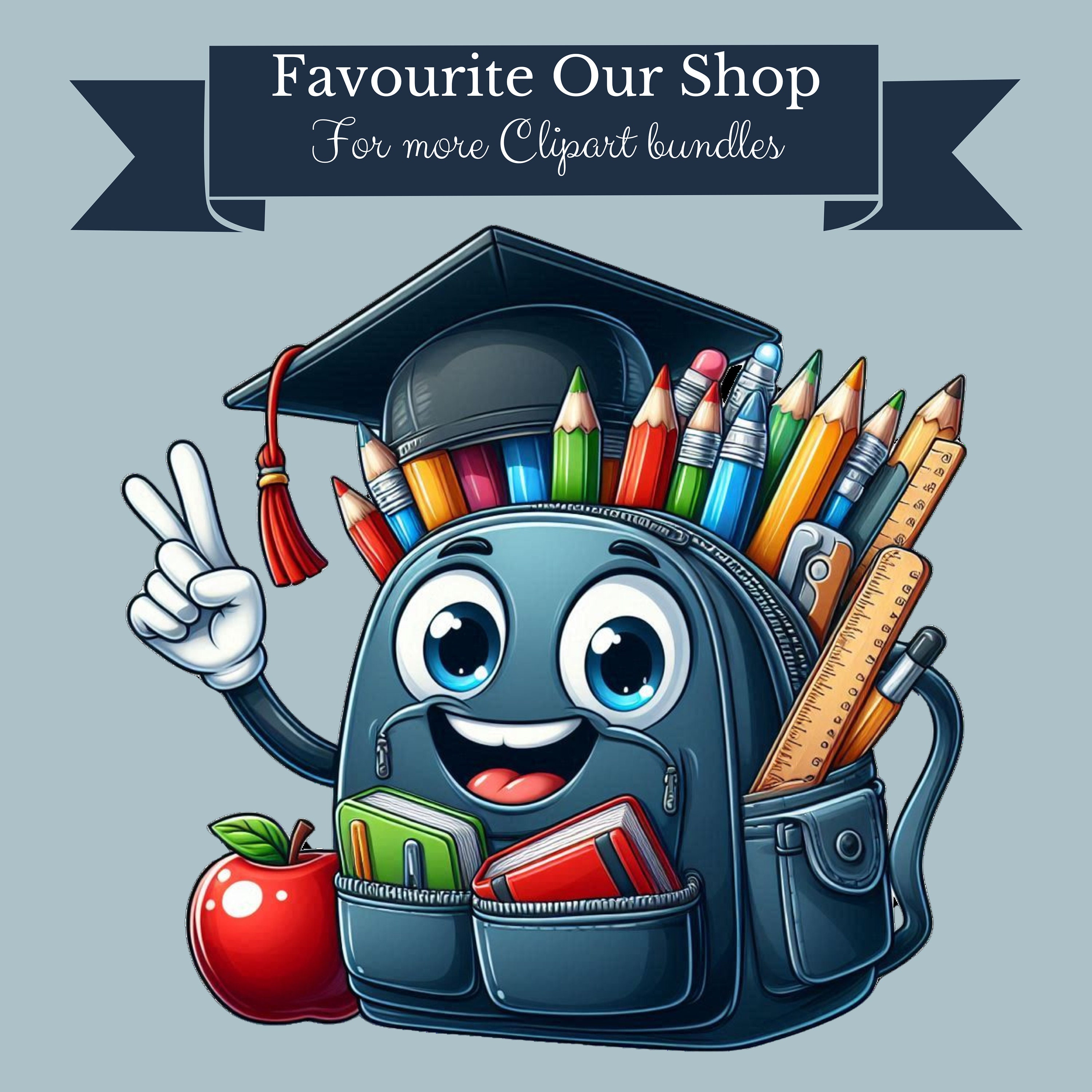 Back to School Clipart, Cute Backpack Character PNG, Transparent ...