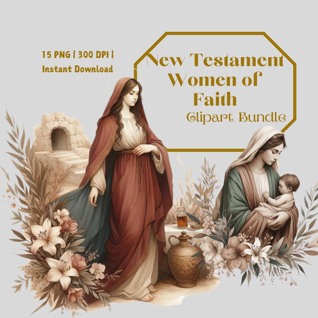 Bible Women New Testament Clipart | 15 Pngs | Christian Art, Faith ...