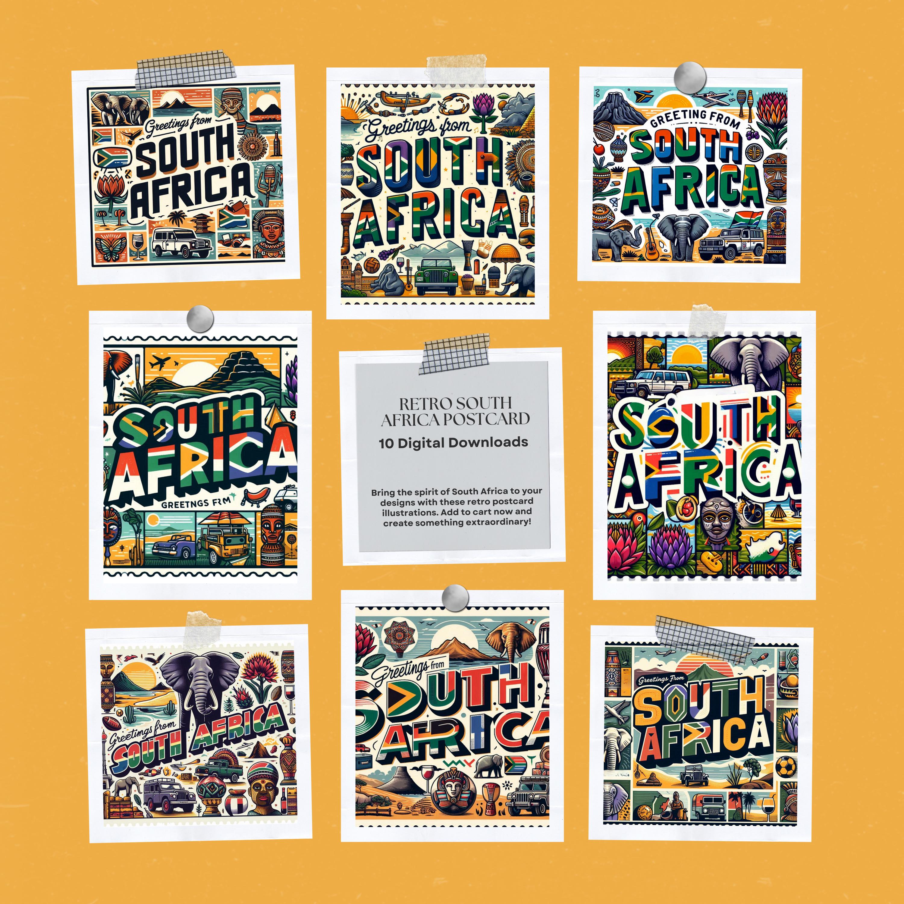 South Africa Postcard PNG | Greetings From SA Digital Art | African ...