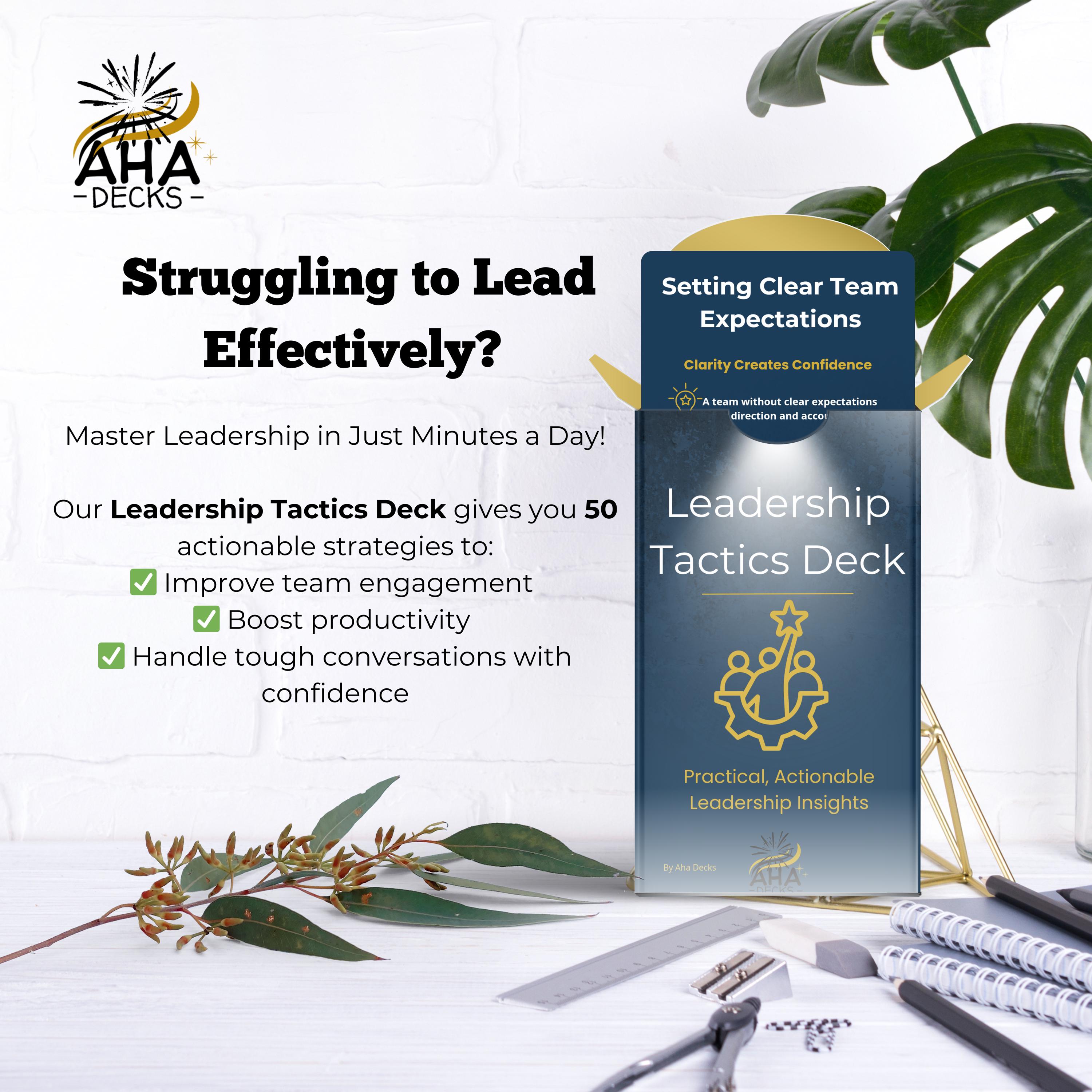 Leadership Tactics Deck: 50+ Coaching Cards (printable PDF) - Etsy