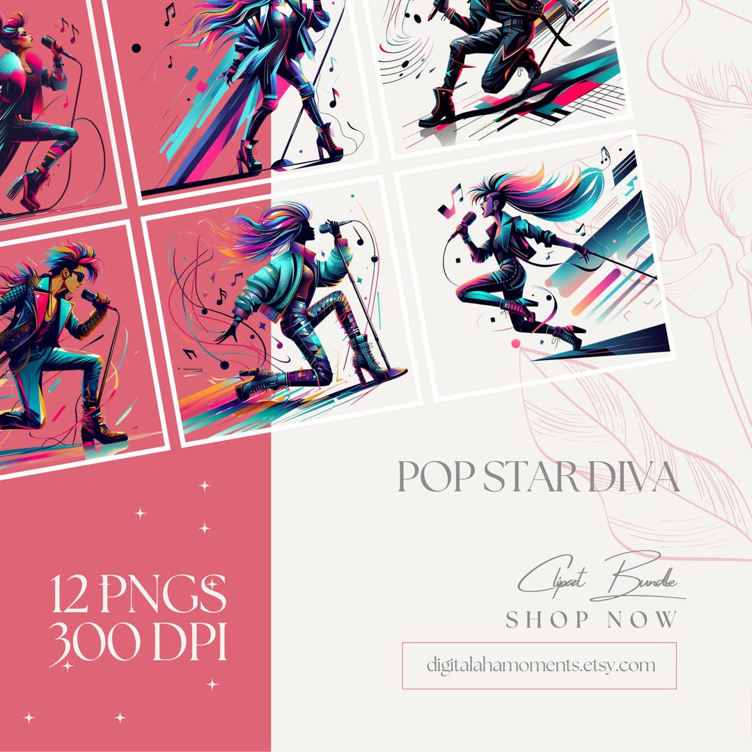 Pop Star Vector PNG | Trendy Singer Clipart | Music Icon Illustration ...