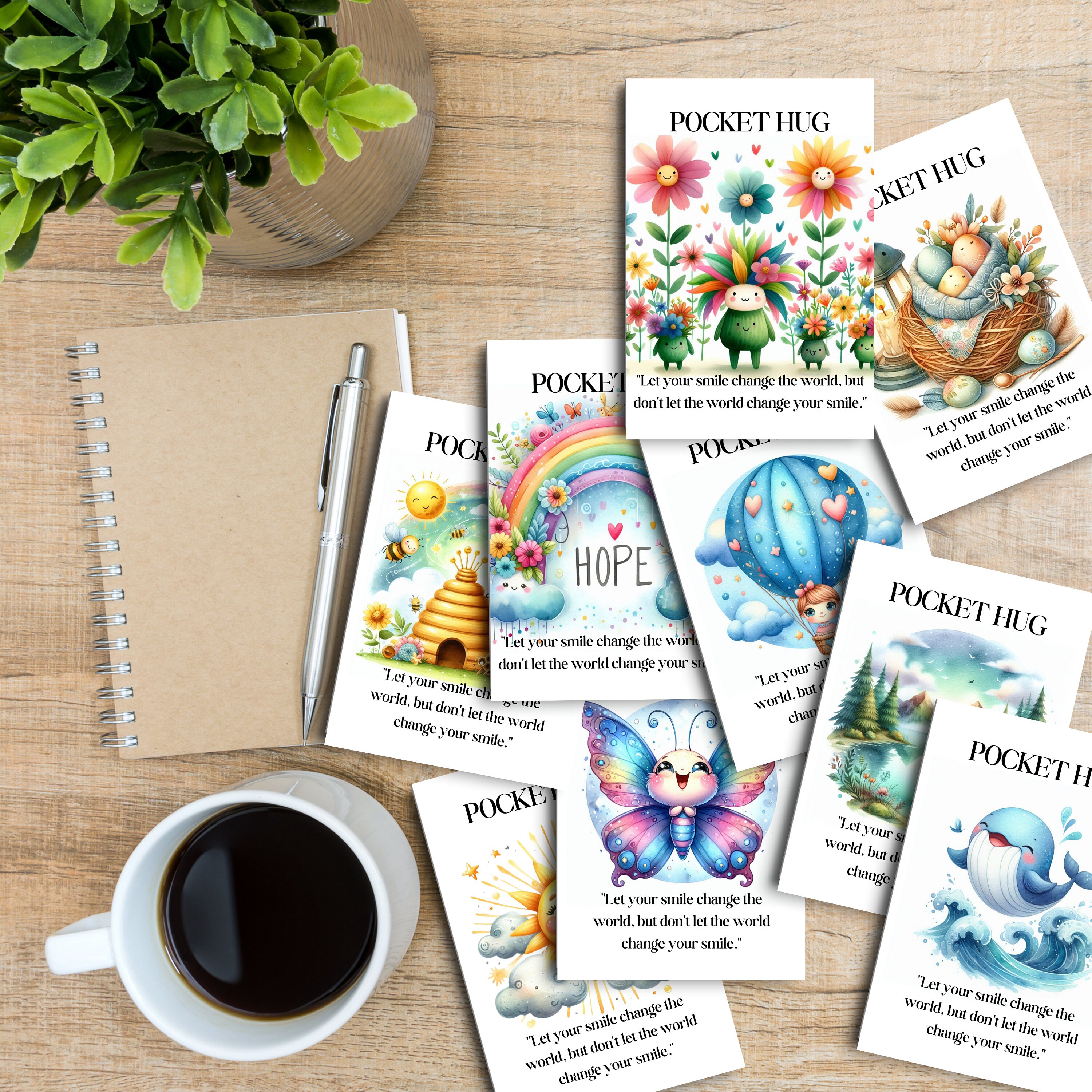 Sunny Smiles Pocket Hug Cards for Kids Encouragement & Positivity ...