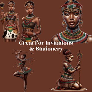Zulu Umemulo Clipart | 15 Pngs | Traditional South African Ceremony ...