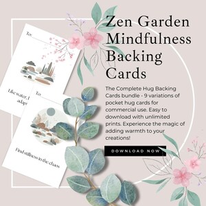 Zen Garden Mindfulness Cards: Printable Meditation Gift Tags (digital ...