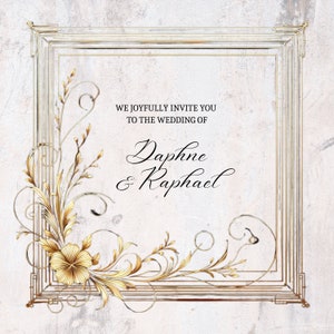 Gold Frames and Borders Bundle - 8 Digital Downloads - DIY Invitations ...
