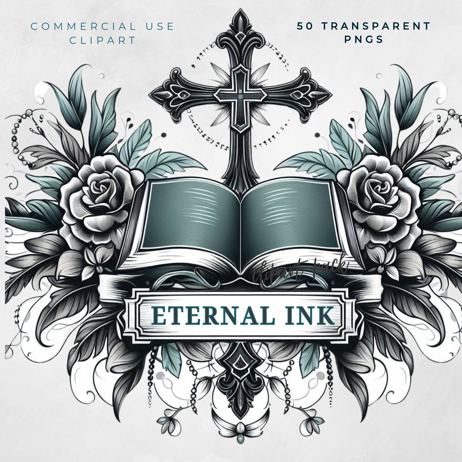Divine Ink: 50 Bible-themed Tattoo Illustrations (PNG, 300 DPI ...